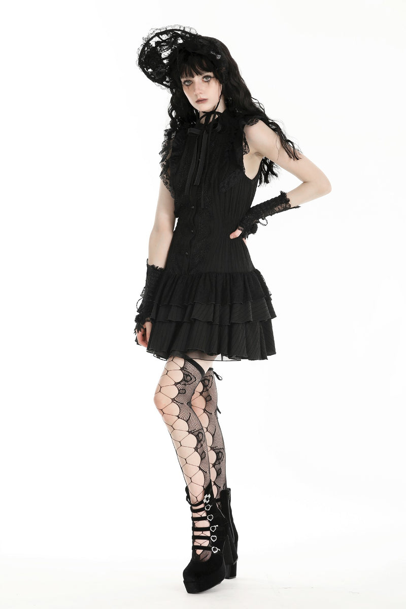Gothic frilly shirt dress DW955 – Gothlolibeauty