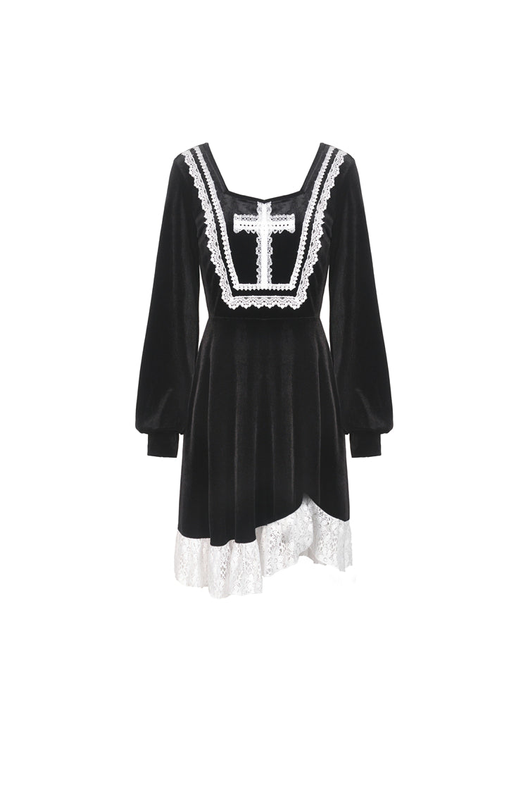 Dark haunted cross ghost dress DW481 – Gothlolibeauty